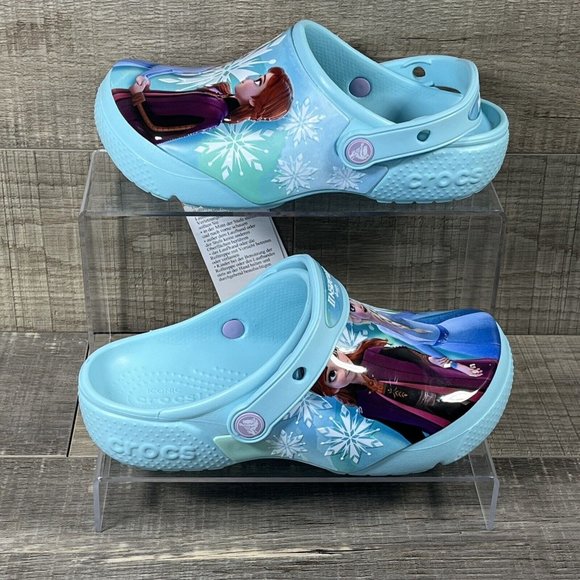 CROCS | Shoes | Crocs Fun Lab Disneys Frozen Ii Elsaanna Ice Blue Clog ...